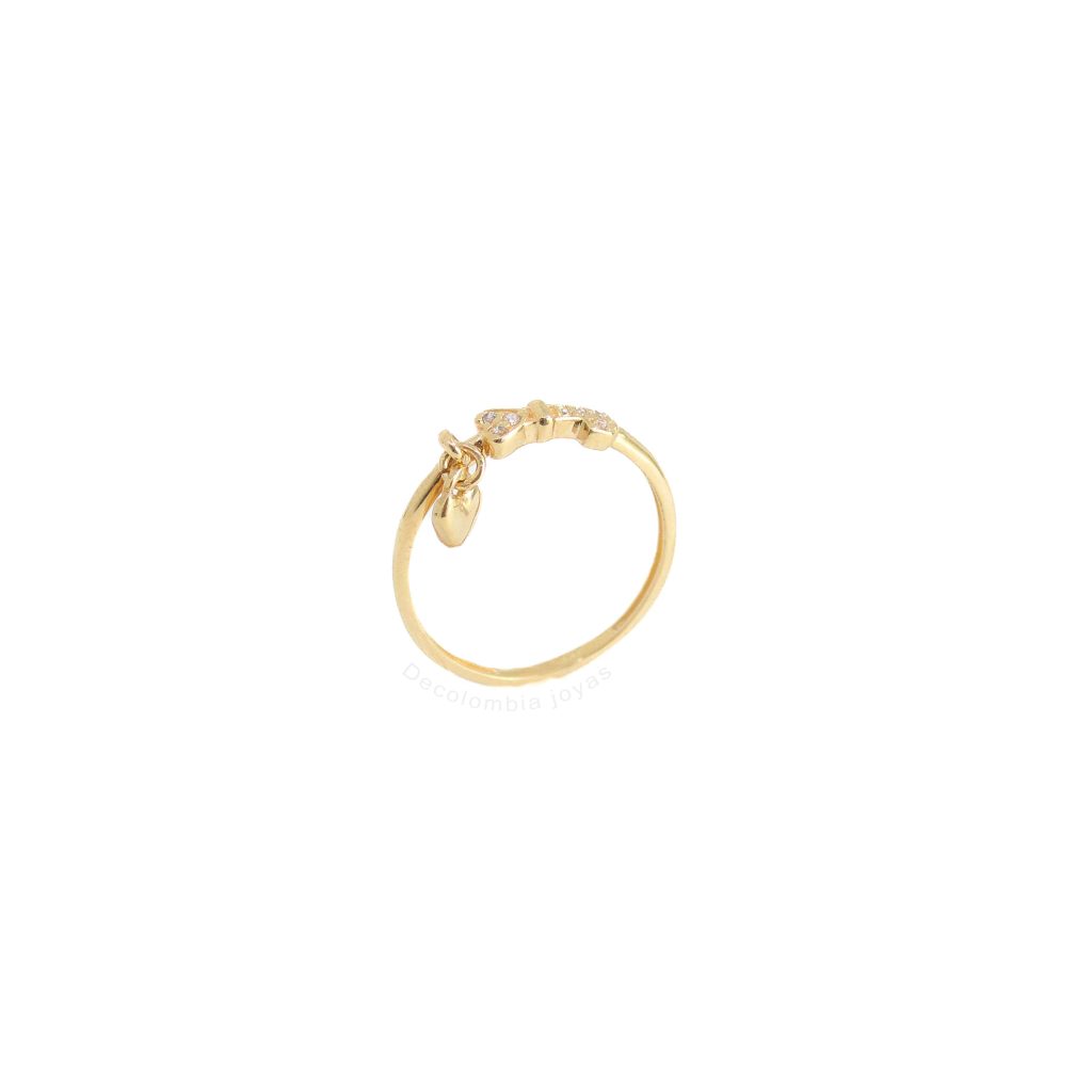 Anillo Con Dije Oro 18K - DeColombia Joyas